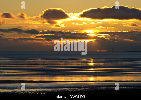 An offshore wind farm in Morecambe Bay, Lancashire, UK Stock Photo - Alamy