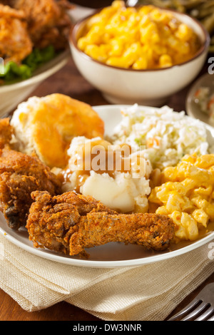 Fried chicken with mashed potatoes Stock Photo - Alamy