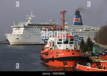 Gdansk, Poland 26th, February 2014 Polish ferry carrier Polferries made ...