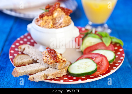 Mediterranean cheese spread, bread, cheese spread Stock Photo - Alamy