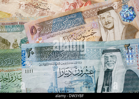 1 Jordanian dinar bank note. Jordanian dinar is the national currency ...