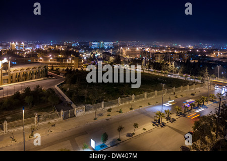 Night skyline of Aleppo, Syria, the largest city and capital of Syria ...