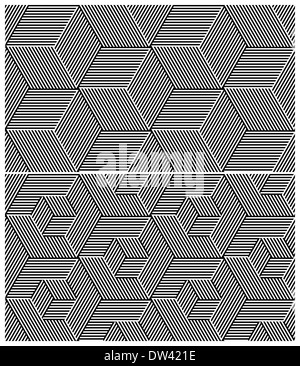 Seamless simple black & white B&W abstract geometry pattern ...