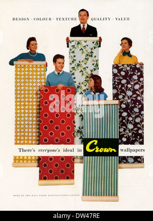 1950s UK Crown Magazine Advert Stock Photo - Alamy
