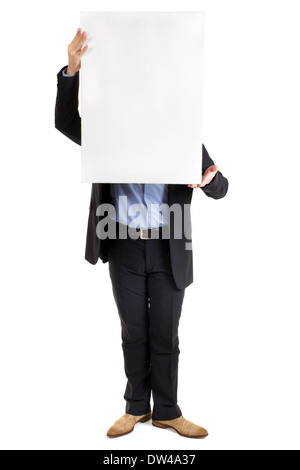 blank white rectangular business card on creative yellow background ...