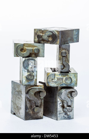 movable print type of question mark Stock Photo - Alamy
