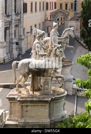 The Castor and Pollux statues, known as the Dioscuri, are located in ...