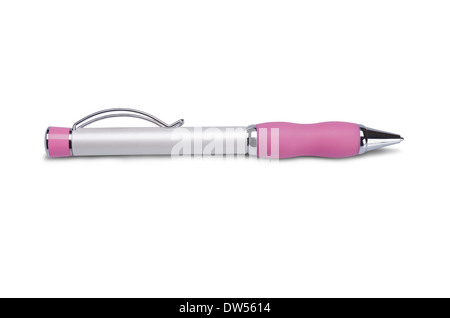 Plastic disposable biro pen isolated on a white background Stock Photo ...