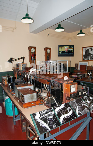 WW2 communications equipment at the Porthcurno Telegraph Museum in ...