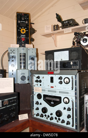 WW2 communications equipment at the Porthcurno Telegraph Museum in ...