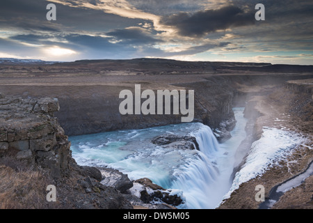 Waterfall During Winter Stock Photo - Alamy
