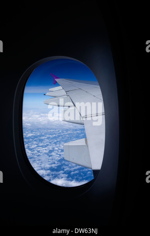 View out the window of an Airbus A380-800 jet Stock Photo - Alamy