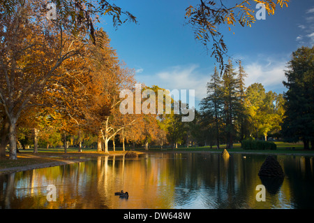 Fall colors in William Land Park, Sacramento, California Stock Photo ...