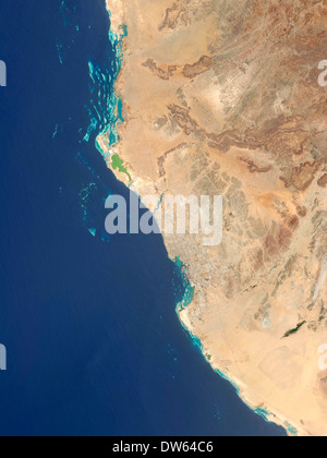 Saudi Arabian city of Jeddah along with Sudi Arabia's coast of the Red ...