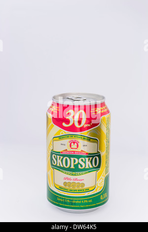 Skopsko beer can Stock Photo - Alamy