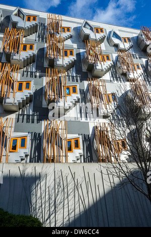 Windows in the MSPs offices at The Scottish Parliament, Holyrood ...
