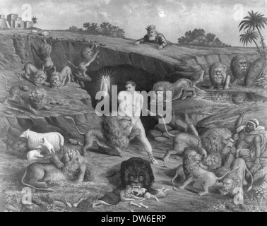 Daniel in the Lion's Den, Old Testament Stock Photo - Alamy