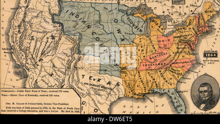 Presidential Election of 1844. James Polk 1795-1849 and George Dallas ...