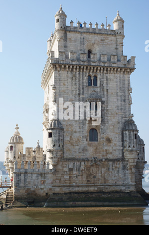 Torre de Belem Lisbon Lisboa Portugal Manueline style Stock Photo - Alamy