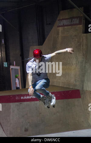 Rampworx Skatepark, Liverpool, Merseyside, UK. 1st March, 2014. Laced ...