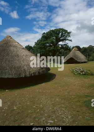 The iron age huts at Castell Henllys in north Pembrokeshire Stock Photo ...