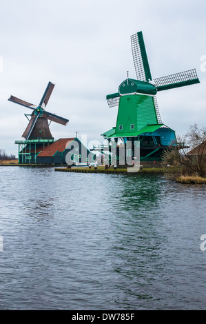 Traditional old windmills in Netherlands Stock Photo - Alamy