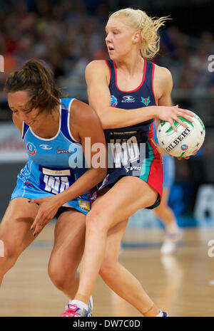 Kate Maloney of the Vixens during the Round 2 Super Netball match ...