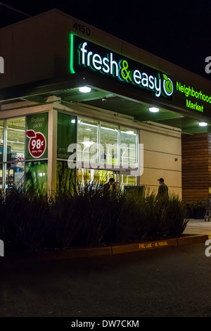 Fresh & Easy Neighborhood Market sign a chain of grocery stores ...