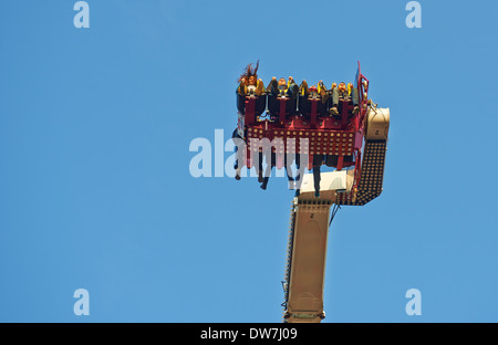 Claw which is a ride that spins people upside down. a carnival ride on ...