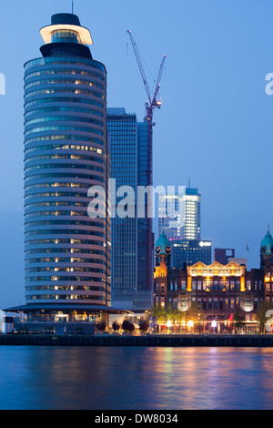 Rotterdam city at night Stock Photo - Alamy