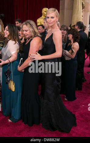 L-R: Gerda Maritz and actress Charlize Theron attend the New York ...