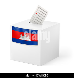 Cambodia flag - voting, parliamentary election concept - 3D ...