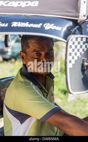 UNAWATUNA, SRI LANKA - JANUARY 23, 2014: Unidentified man at Temple ...