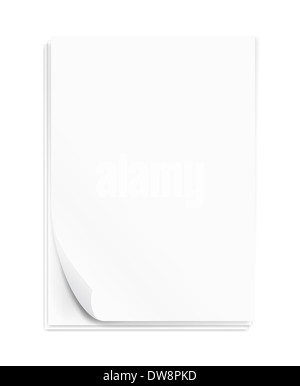 Empty paper three sheets Stock Photo - Alamy