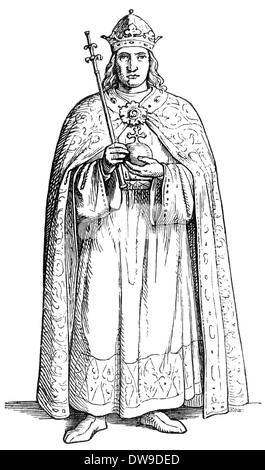 Portrait of Holy Roman Emperor Louis IV the Bavarian, engraving ...