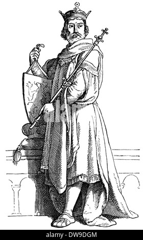 Portrait of Holy Roman Emperor Philip of Swabia, engraving, Austria ...