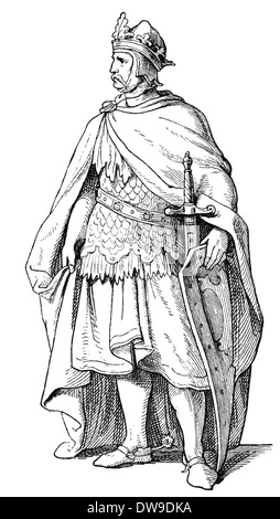 Portrait of Holy Roman Emperor Otto III, engraving, Austria 1806 Stock ...