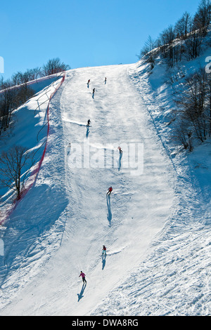 Italy, Recoaro Mille, Skiers Stock Photo - Alamy