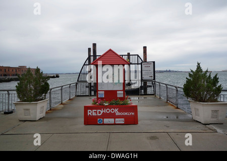 A ferry docks in Red Hook, Brooklyn Stock Photo - Alamy