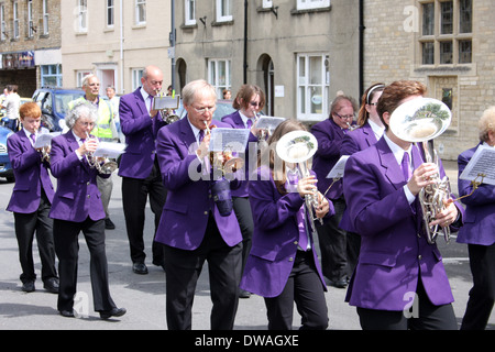 A brass band plays at Witney carnival Oxfordshire UK Stock Photo - Alamy