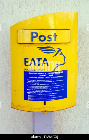Greek Post Box Stock Photo - Alamy