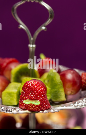 Fruit canape snack Stock Photo - Alamy
