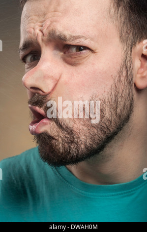 Faces - Hit The Glass Stock Photo - Alamy