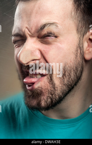 Faces - Hit The Glass Stock Photo - Alamy