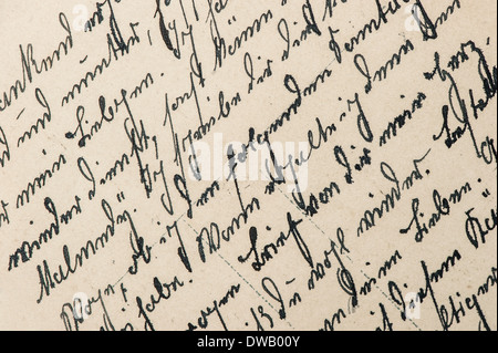vintage handwriting with undefined text. manuscript. grunge paper ...