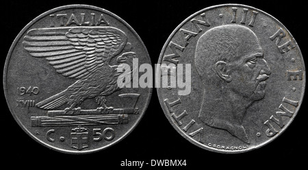 Italian 50 cent coin Stock Photo - Alamy