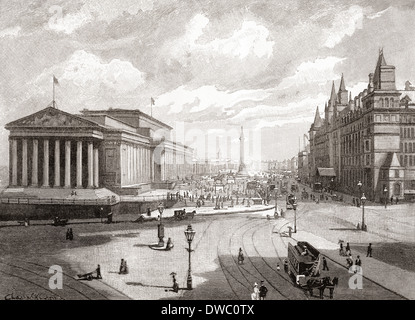 LIVERPOOL. St. George's hall and Lime street, Liverpool 1901 old ...