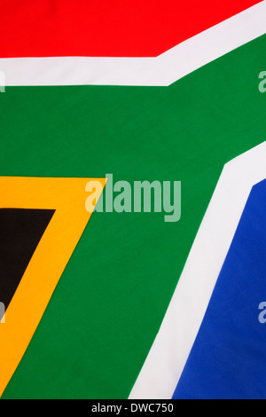 The Republic of South Africa flag, on the back of a chair. Isolated on ...