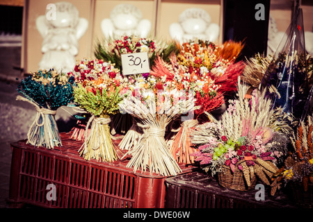 Dry daisy bouquet in Zakopane, Poland Stock Photo - Alamy