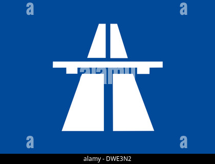 highway Autobahn sign icon symbol logo emblem Stock Photo - Alamy